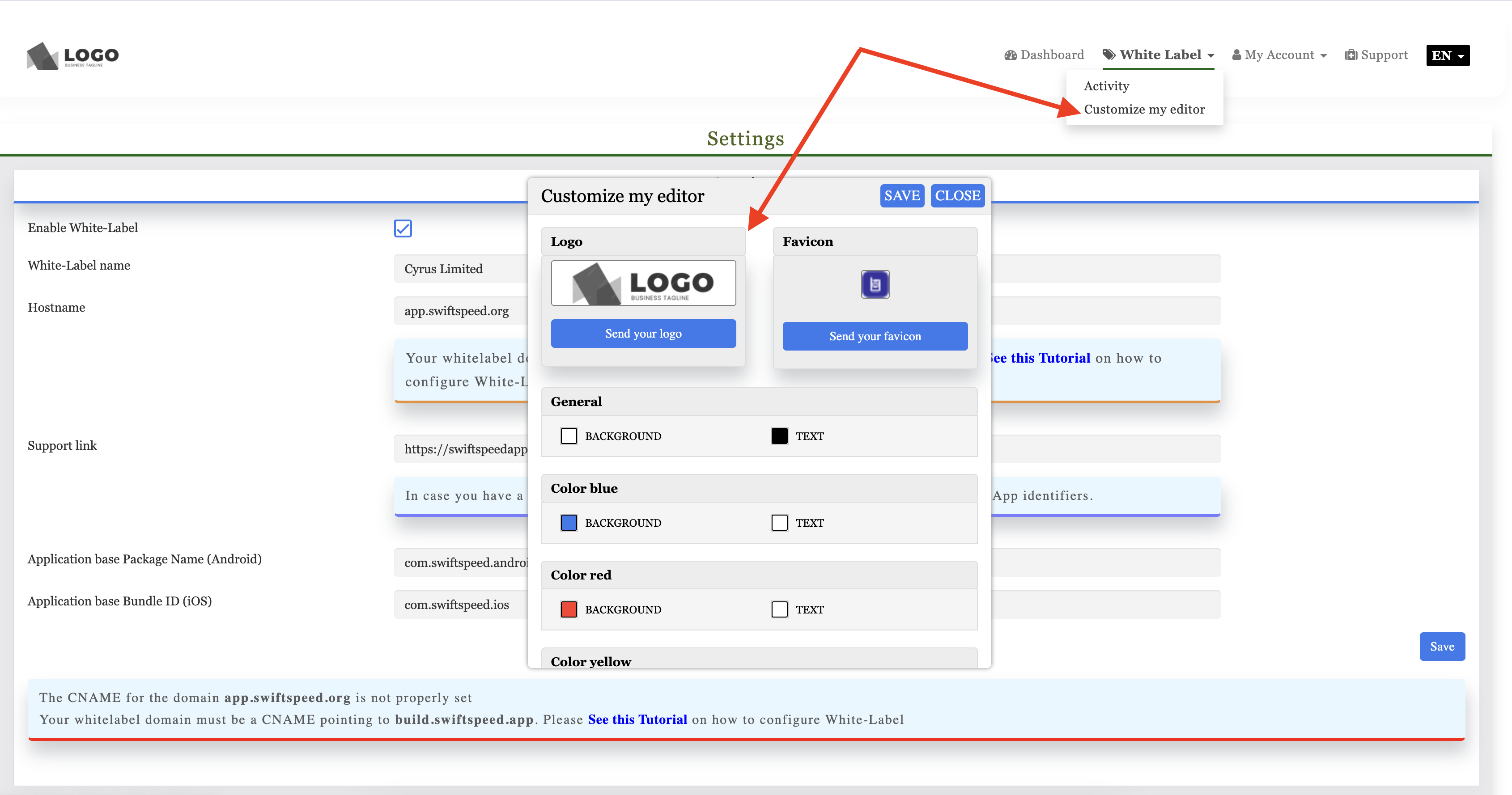 How To Configure White Label Plan for Resellers - Swiftspeed App Builder