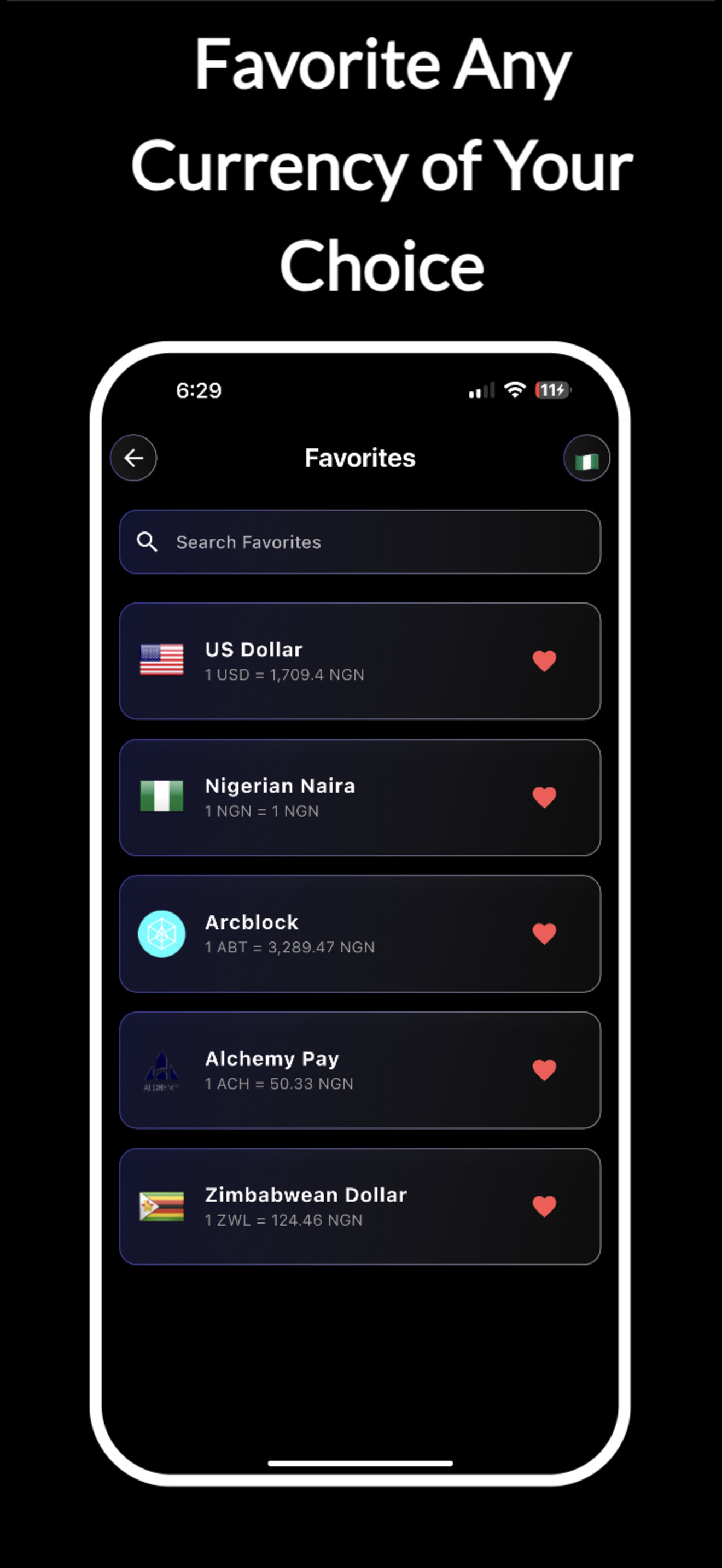 ExchangeRates - Swiftspeed App Builder